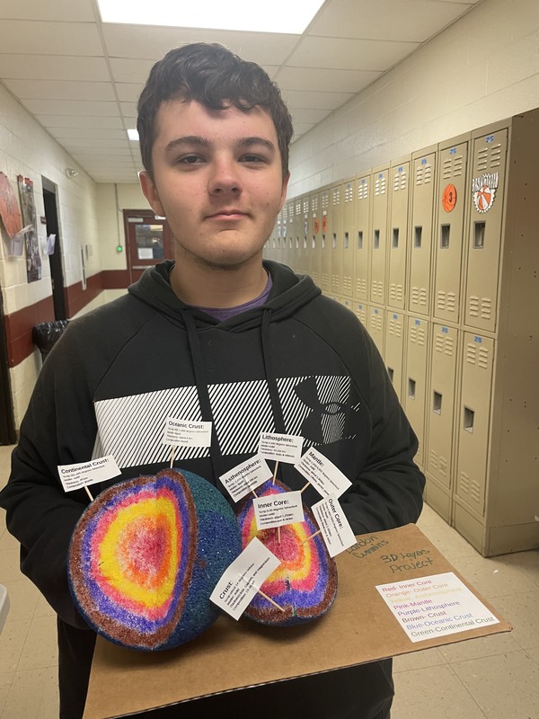Mrs. Loren's 8th Grade 3D Earth Model Projects | Bargerton Elementary